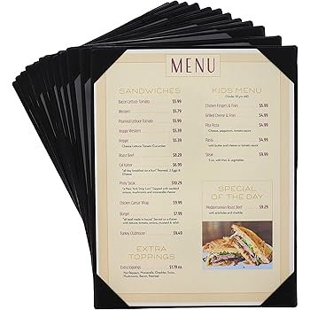 Amazon.com: Twenty-Five Wine List Menu Covers with Three-Panel, Three ...