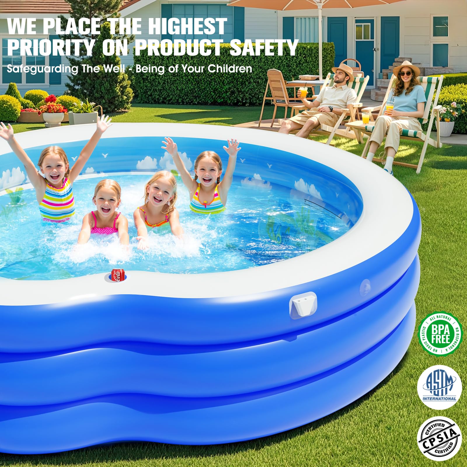 Snapklik.com : 2025 Upgraded Inflatable Pool