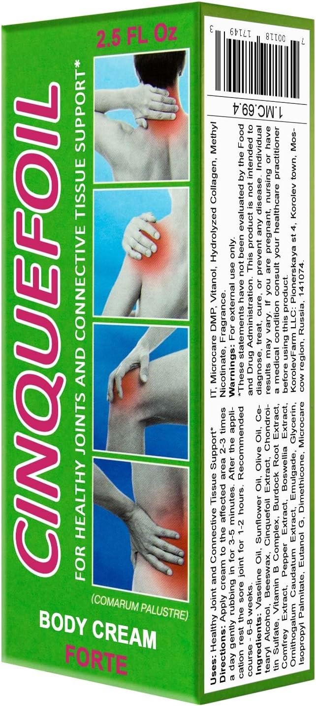 Amazon.com: Cream with Cinquefoil for Joints 75ml/2.5 Fl Oz : Health ...