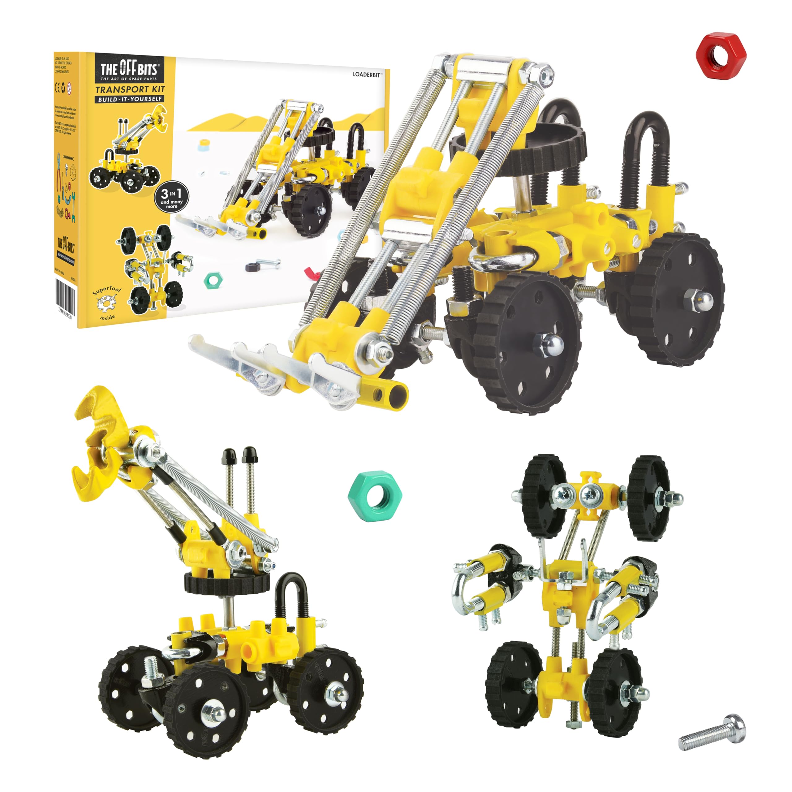 Amazon.com: The Off Bits Build Your Own Excavator Toy, 150+ Pcs Vehicle ...