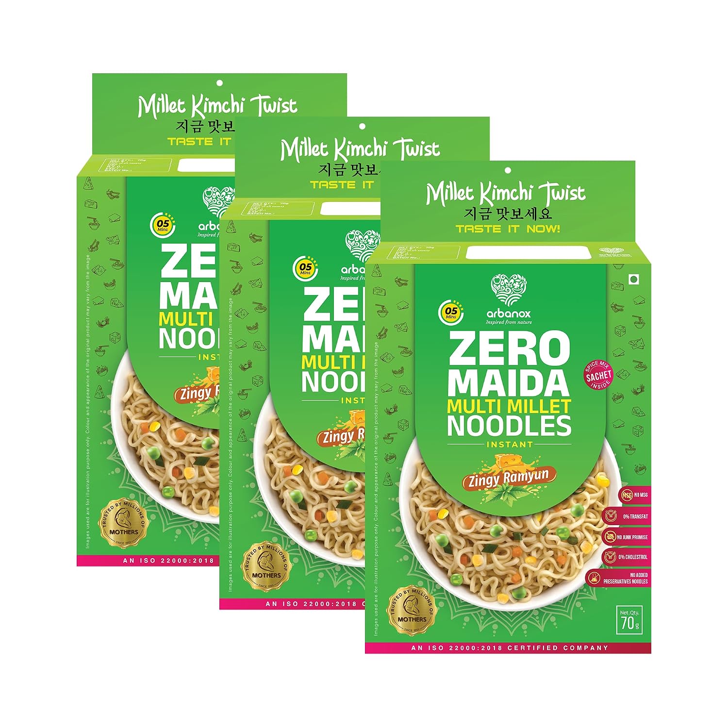 arbanox inspired from nature Zingy Ramyun Multi Millet Noodles-Fusion ...
