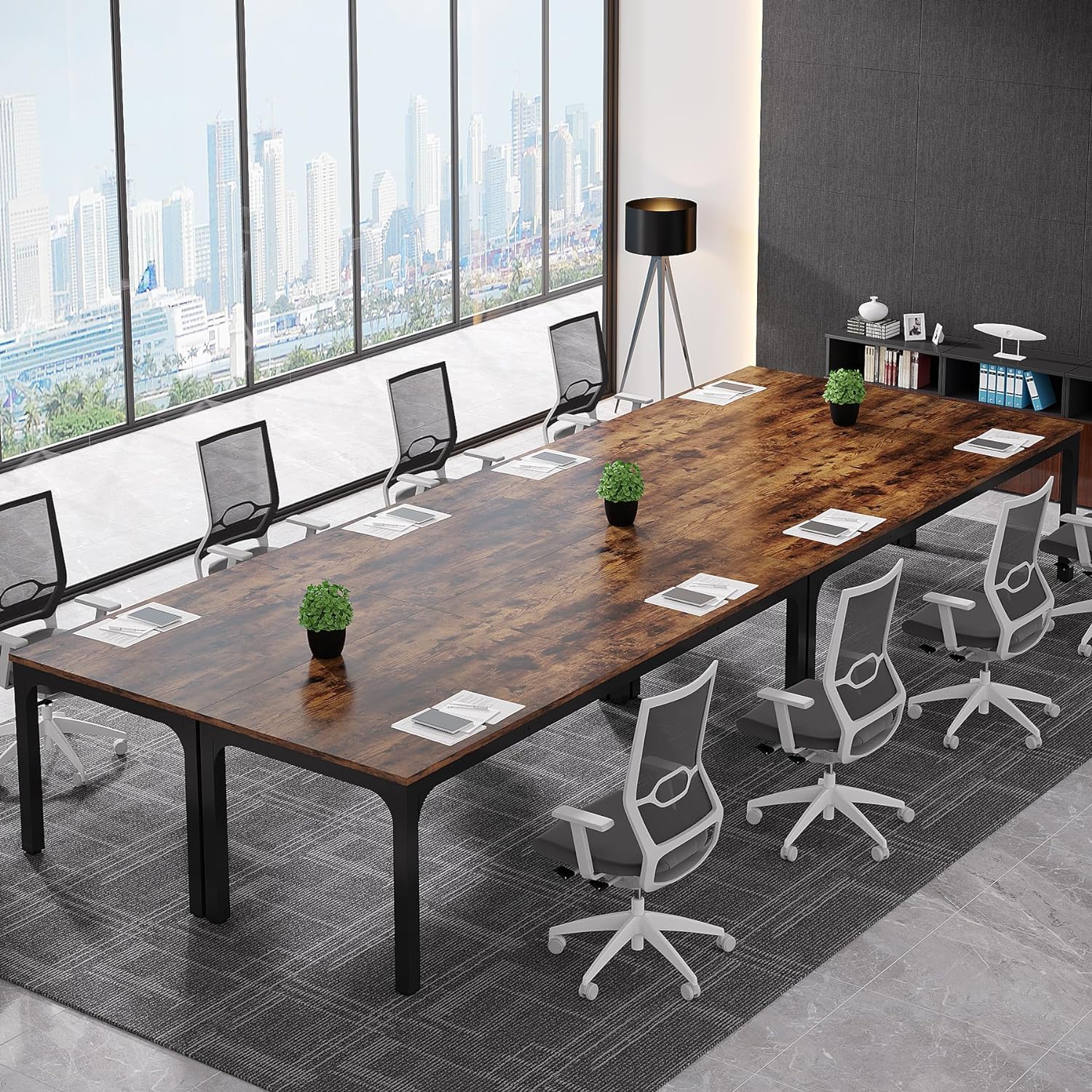 Amazon.com: Trggivs 13FT Conference Table, Super Sturdy Large Rectangle ...