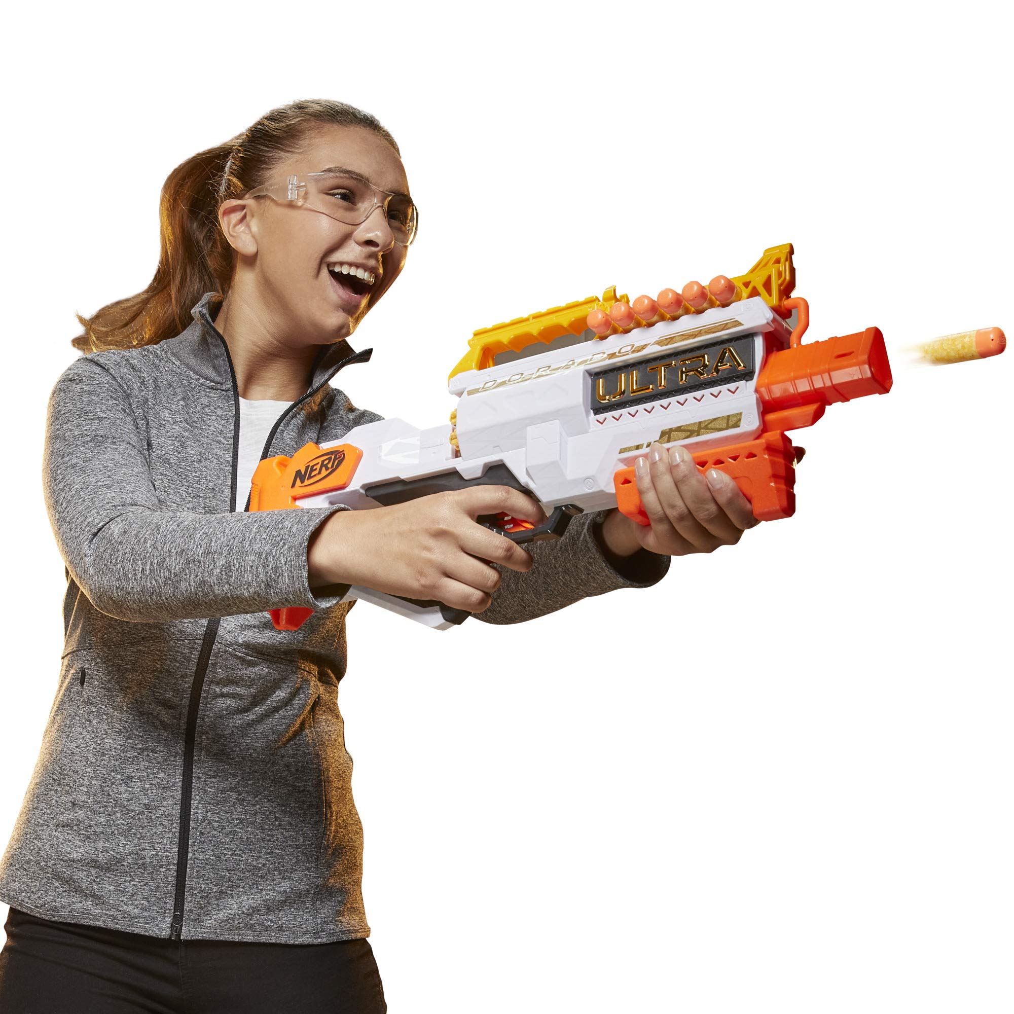 Buy Nerf Ultra Dorado Motorized Blaster, Gold Accents, Fast-Back ...