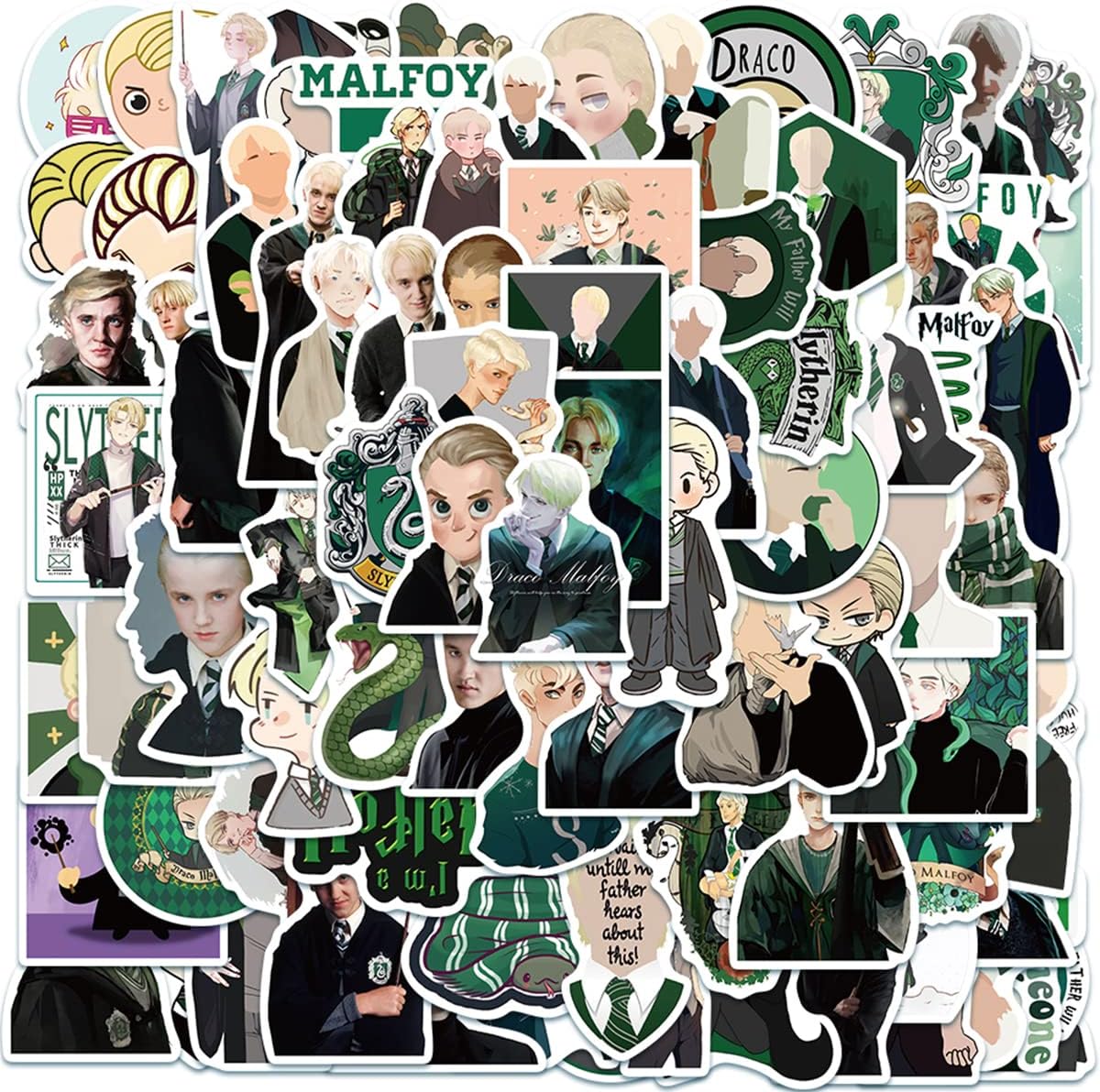 Malfoy Sticker Set,Magician Sticker,100 Piece Malfoy Graffiti Stickers ...