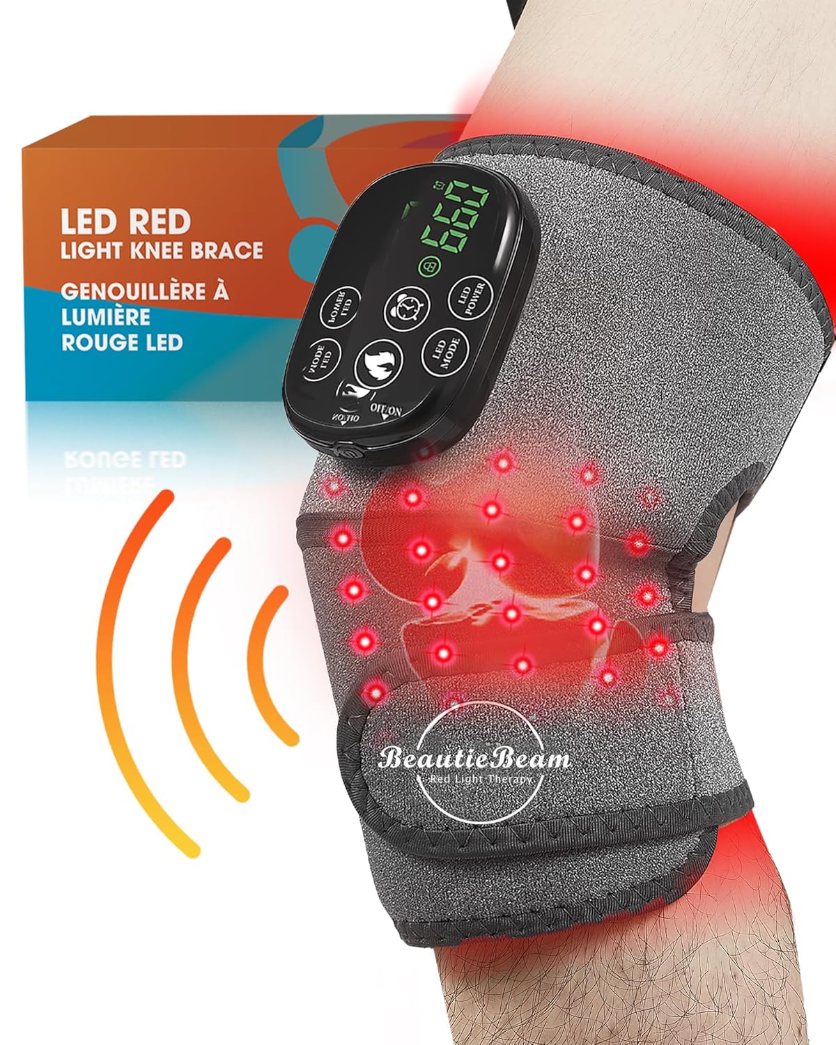 Amazon.com: beautiebeam Red Light Therapy Knee Brace，Rechargeable Near ...