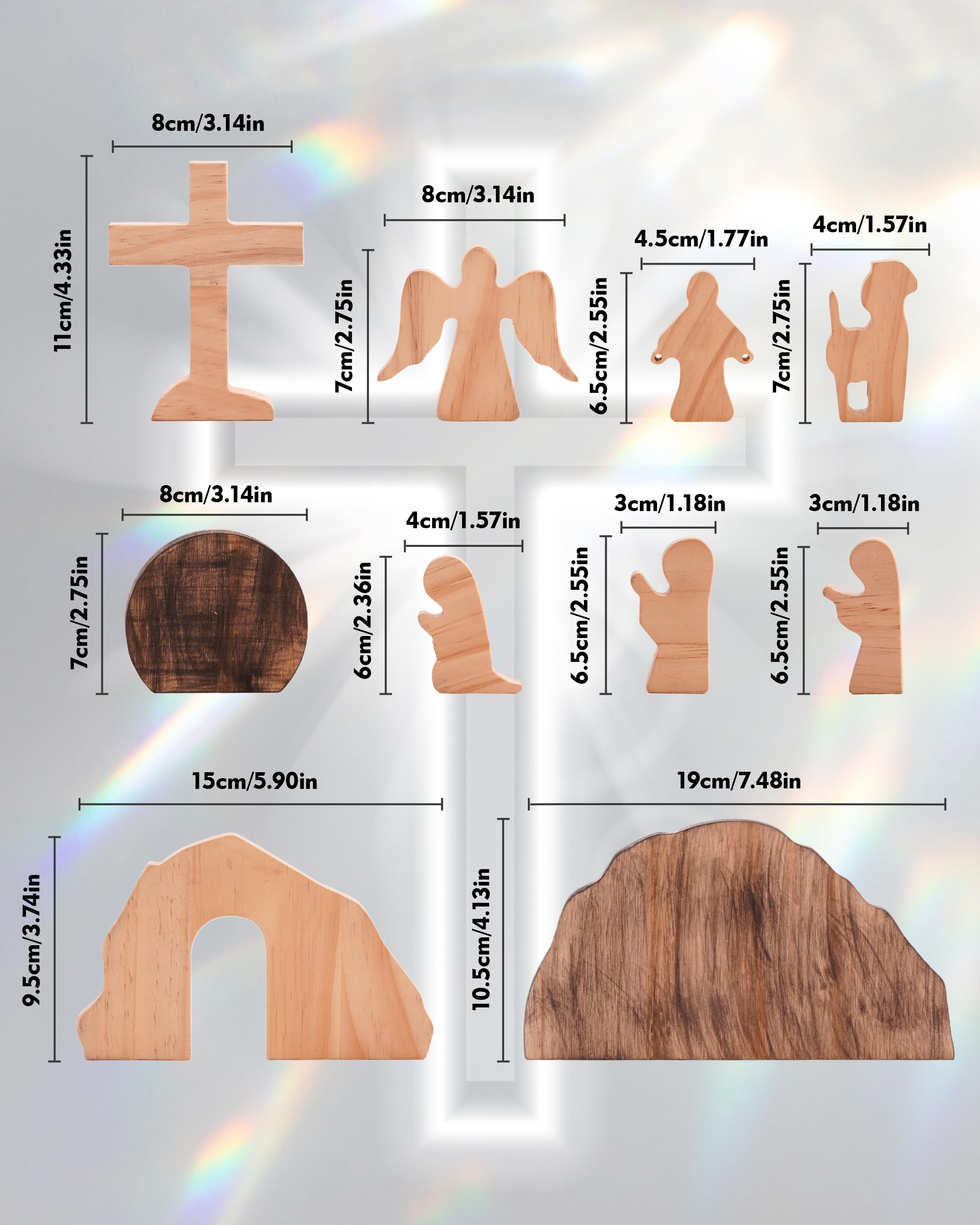 Snapklik.com : FONYICK 11 Pcs Easter Resurrection Scene Set, Small ...