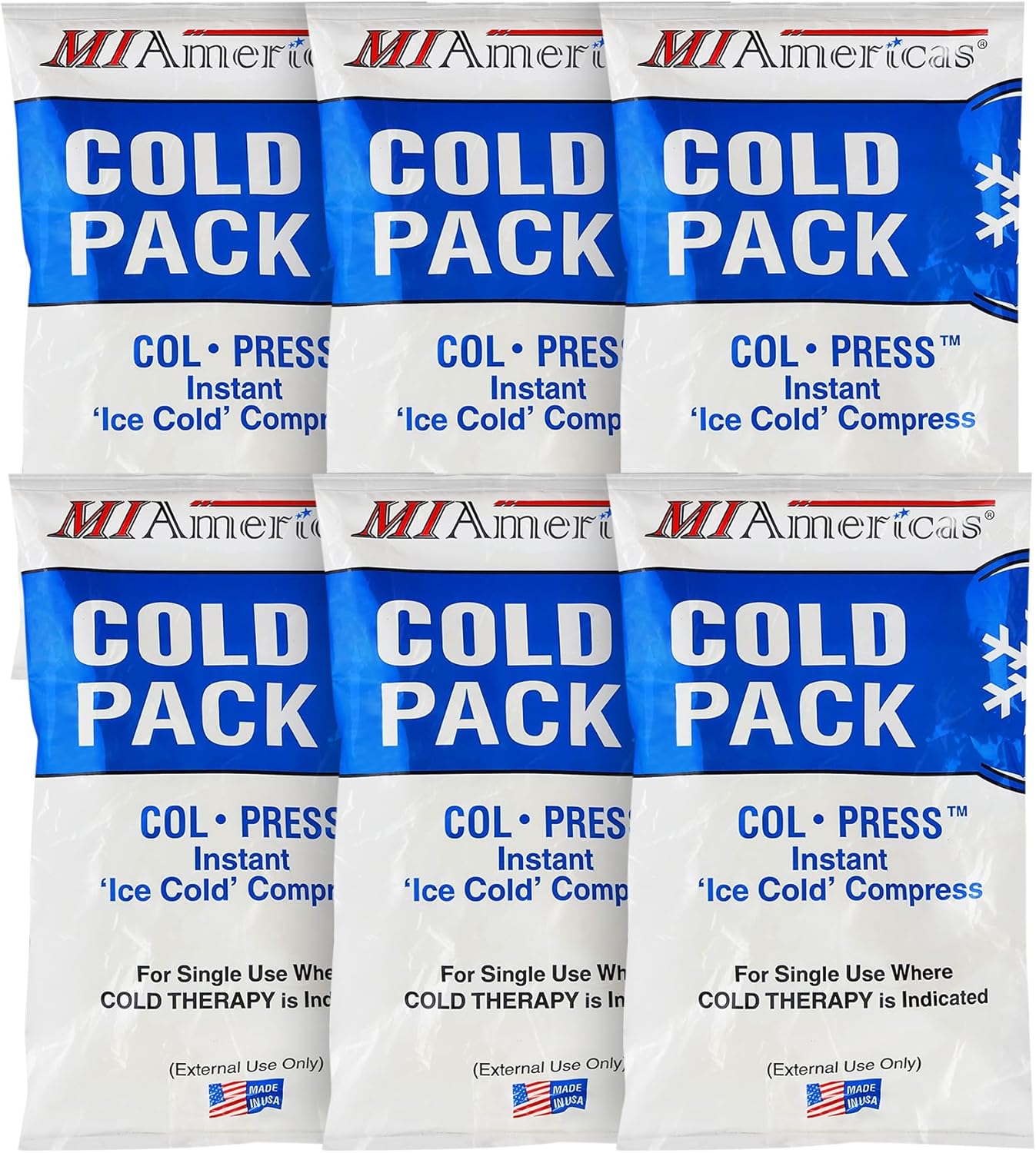 Amazon.com: Instant Ice Cold Packs for Injuries (5” x 8.5”) 6 Pack ...