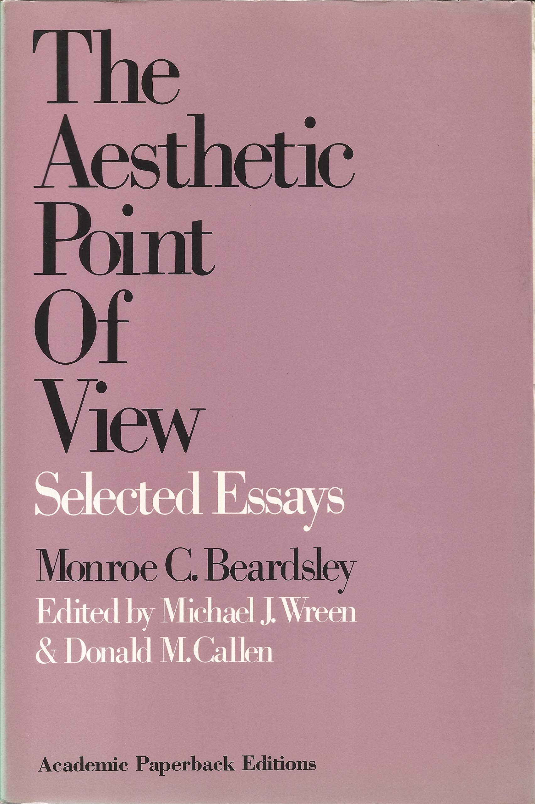 Aesthetic Point of View: Amazon.co.uk: Beardsley, Monroe C ...