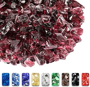 Amazon.com: Grisun Wine Red Fire Glass for Pit, 20 Pounds 1/2 Inch ...