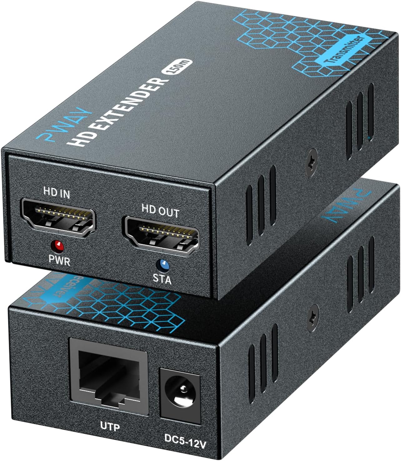 Amazon | 1080P@60Hz HDMI エクステンダー Lan IP/TCPローカルループアウト HDMI受信機送信機 150m伝送 ...
