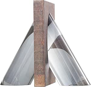 Amazon.com: Deco 79 Crystal Geometric Decorative Bookends Pyramid ...