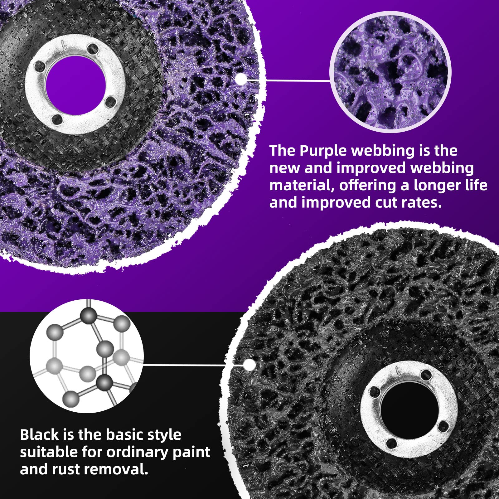 Snapklik.com : 10 Pack Strip Discs 4 Inch Quick Stripping Wheel Paint ...