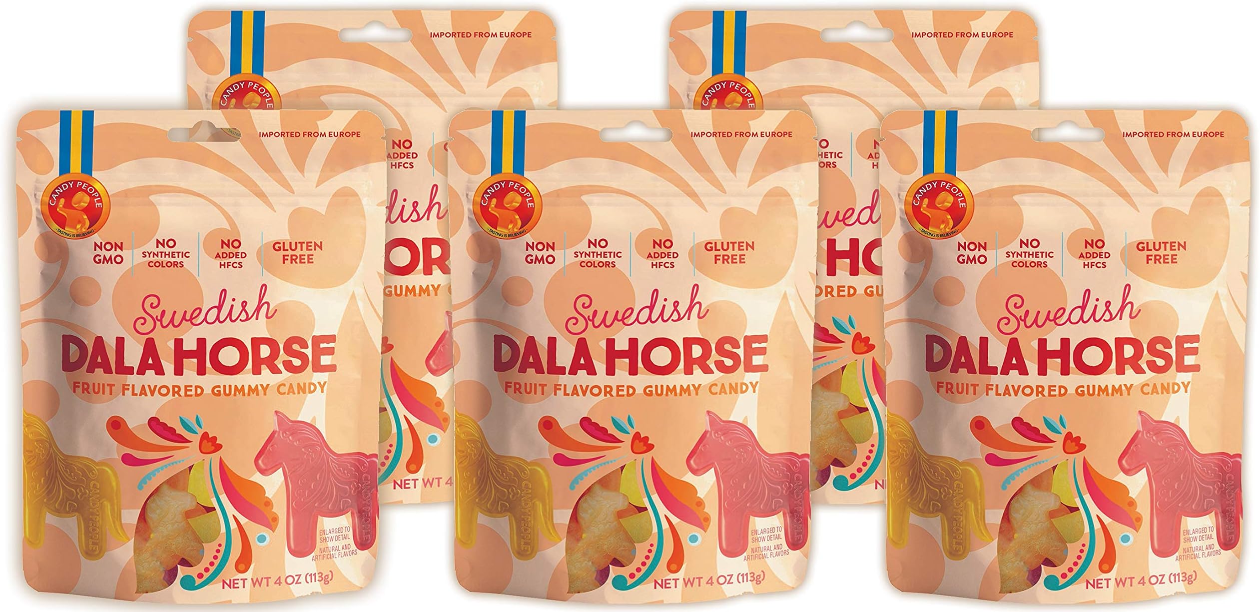 Amazon.com : Candy People Dala Horse Gummy Candy 4 Ounce - Non-GMO ...