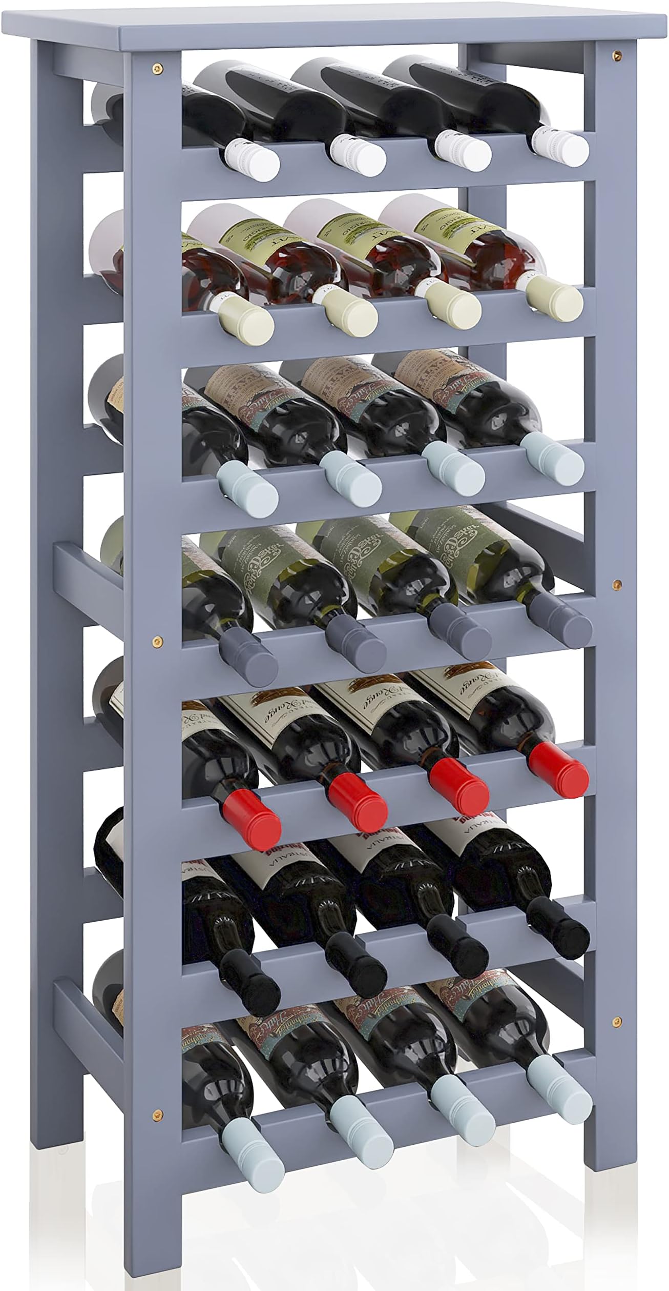 Amazon.com: Domax Wine Rack Freestanding Floor - 8 Tiers Wine Bottle Holder 72 Bottle Stackable ...