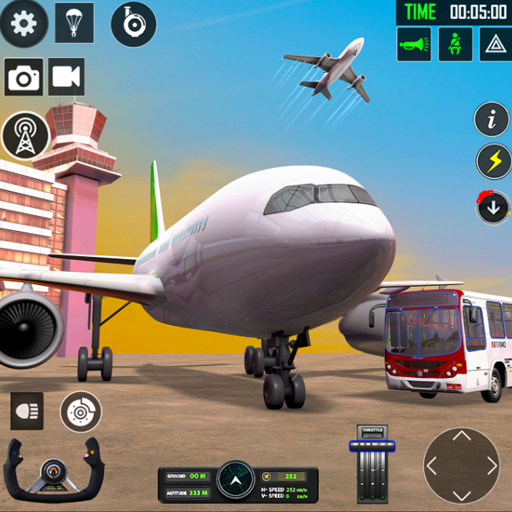 USA Plane Pilot Flight Airplane Simulator Game 2023 - Fly High in Sky Adventure Airplane Garage ...