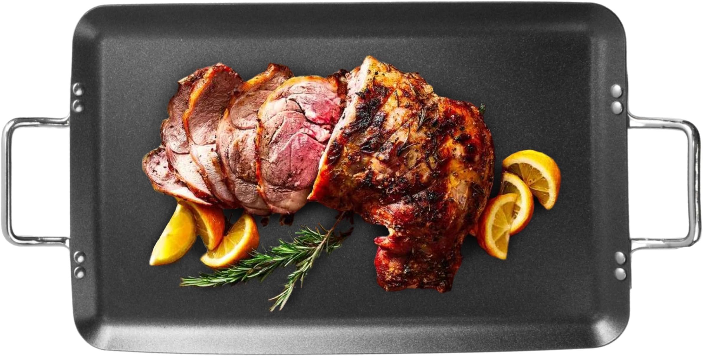 nuovva Cast Iron Griddle Plate for Gas Hob and BBQ Griddle pan Double ...