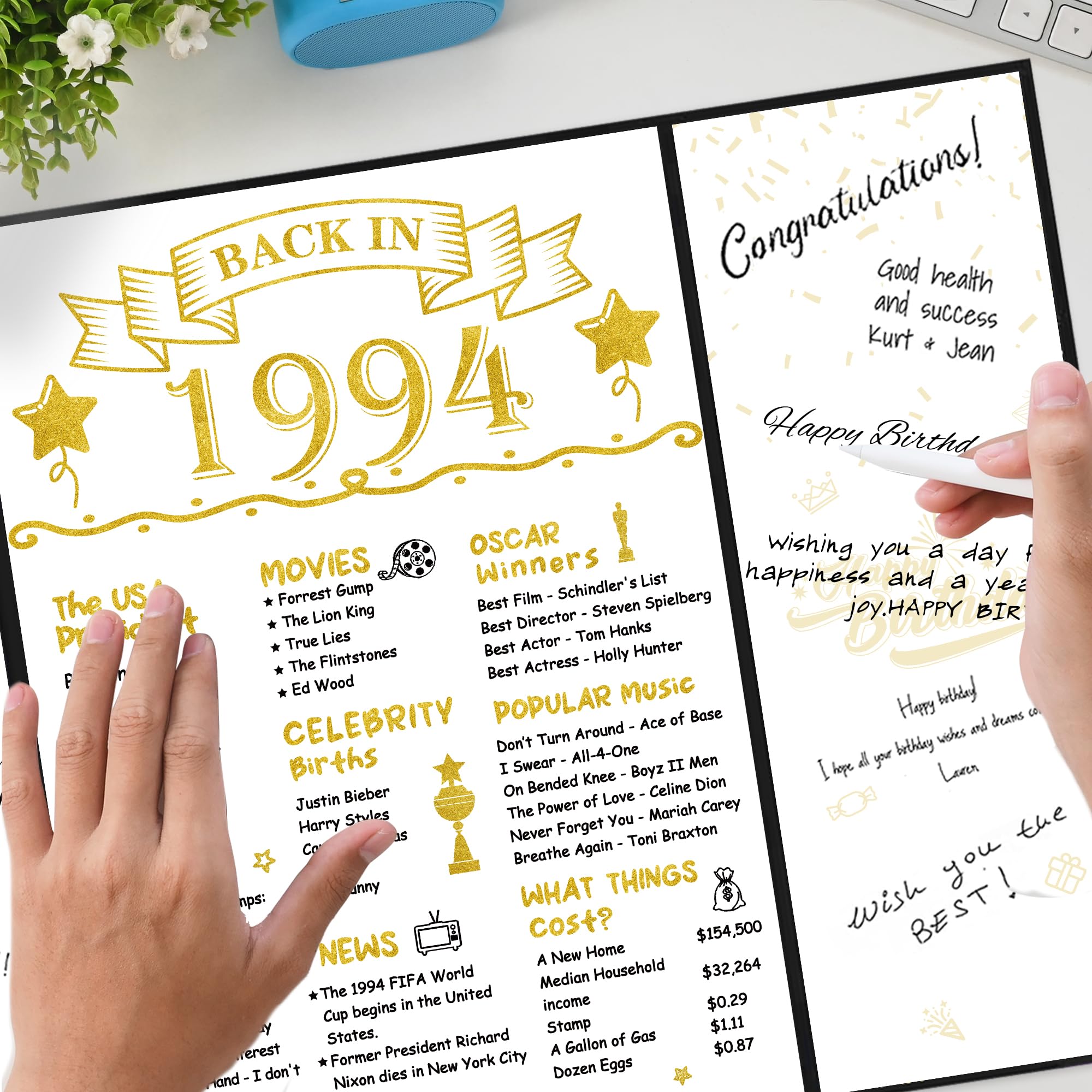 Snapklik.com : Black Gold 31st Birthday Alternative Signature Card Back ...