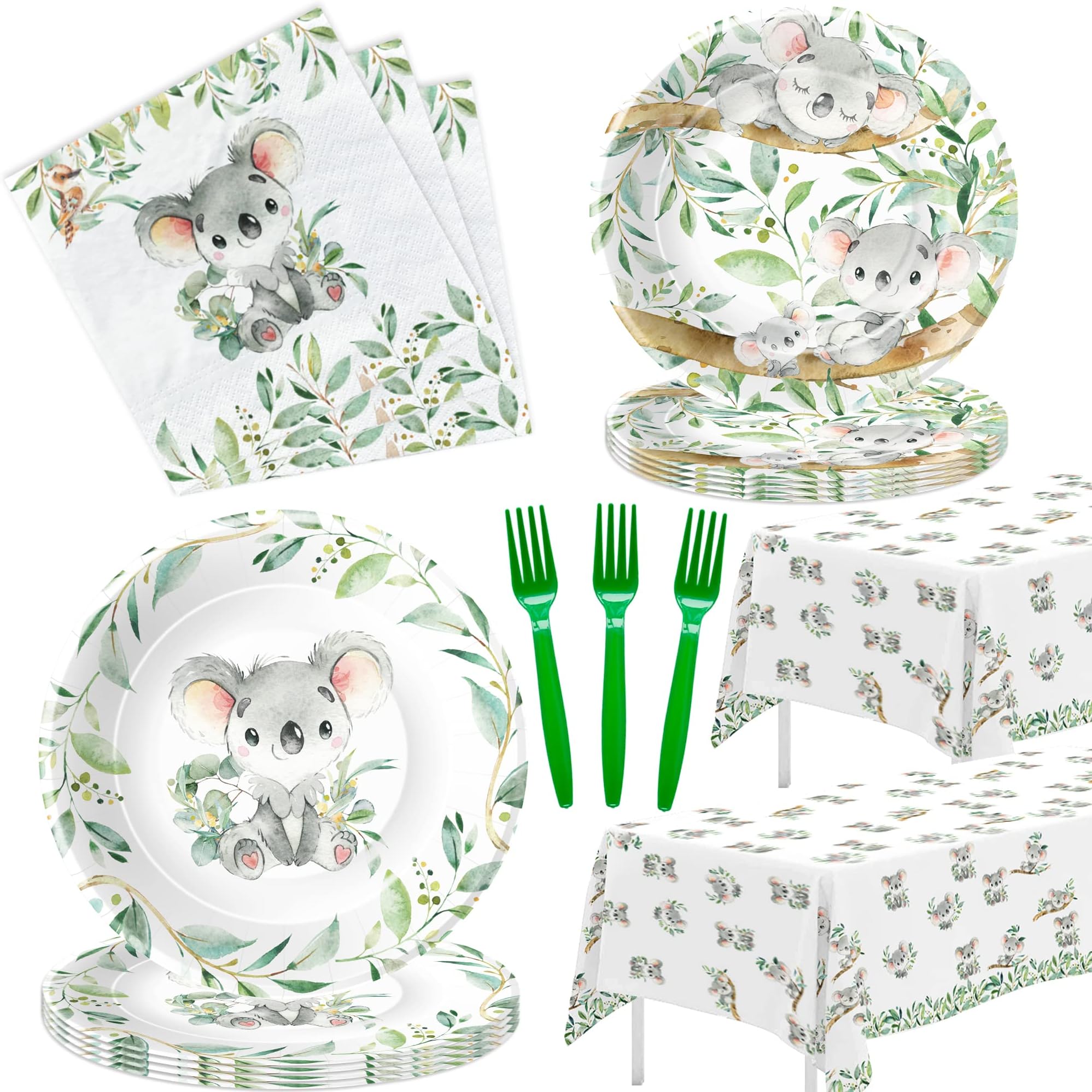 Amazon.com: HIPVVILD Jungle Theme Party Supplies Tableware Girl ...