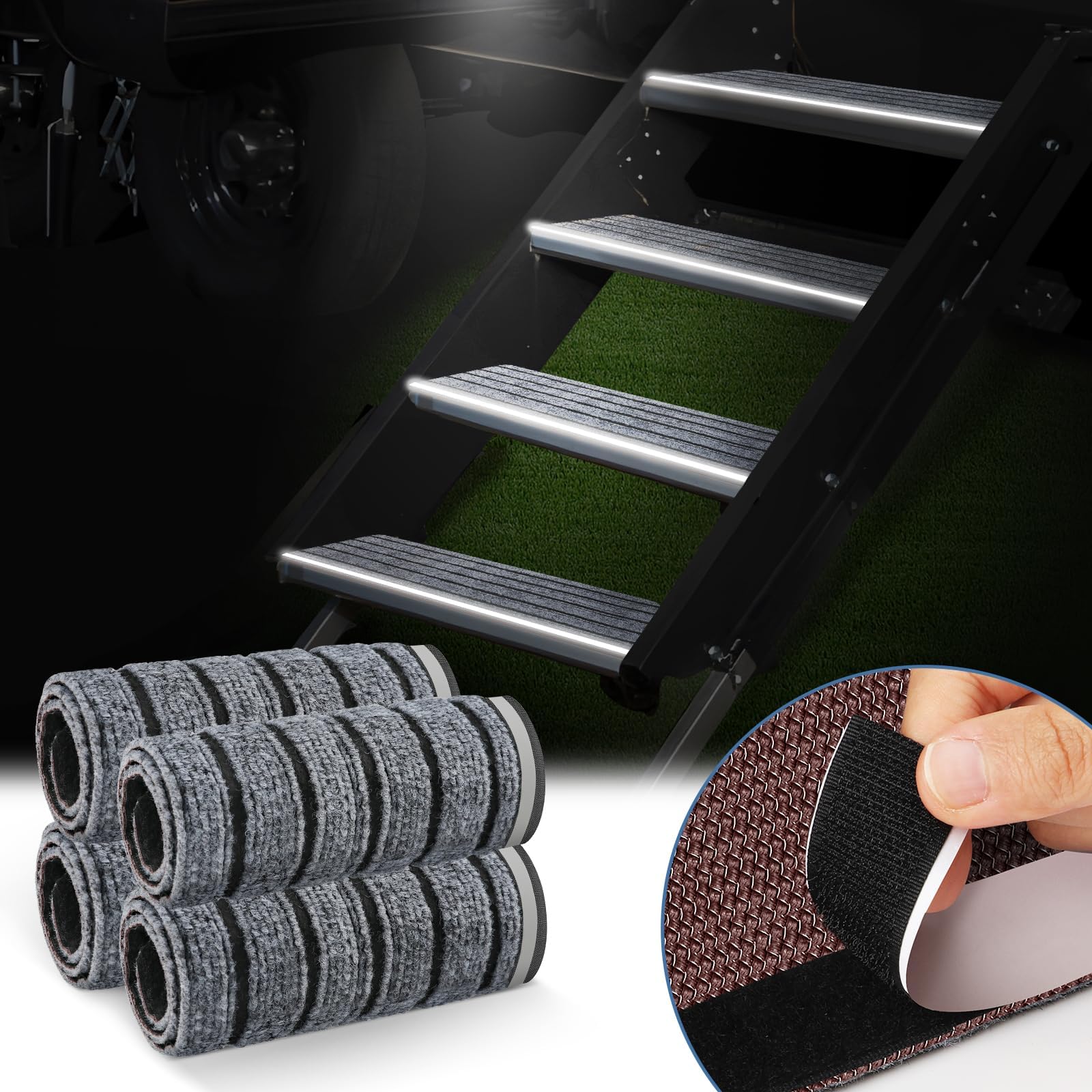 Amazon.com: boslla RV Step Covers, 4 Pack RV Stair Covers, 24"x7.5 ...