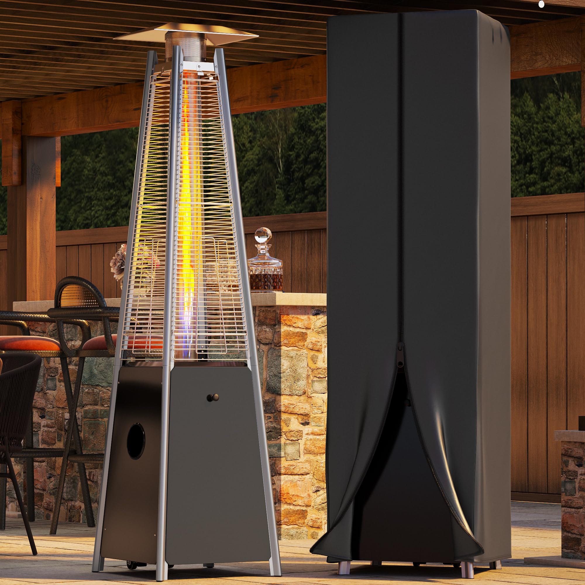 Amazon.com: YITAHOME Patio Heater, 48,000 Btu Outdoor Pyramid Patio ...