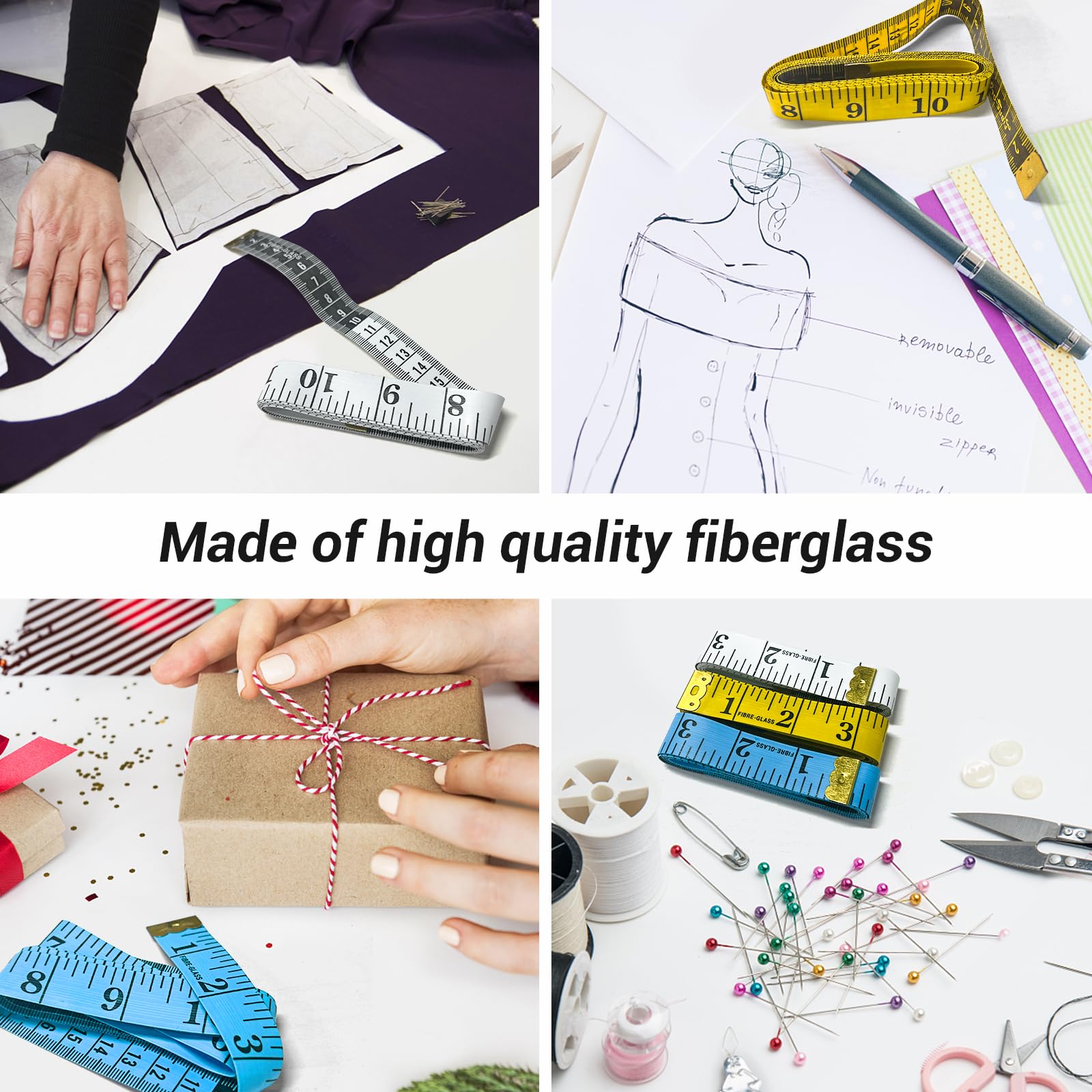 Snapklik.com : Body Measuring Tape, Dual Scale Tailor Ruler, 60-inch ...