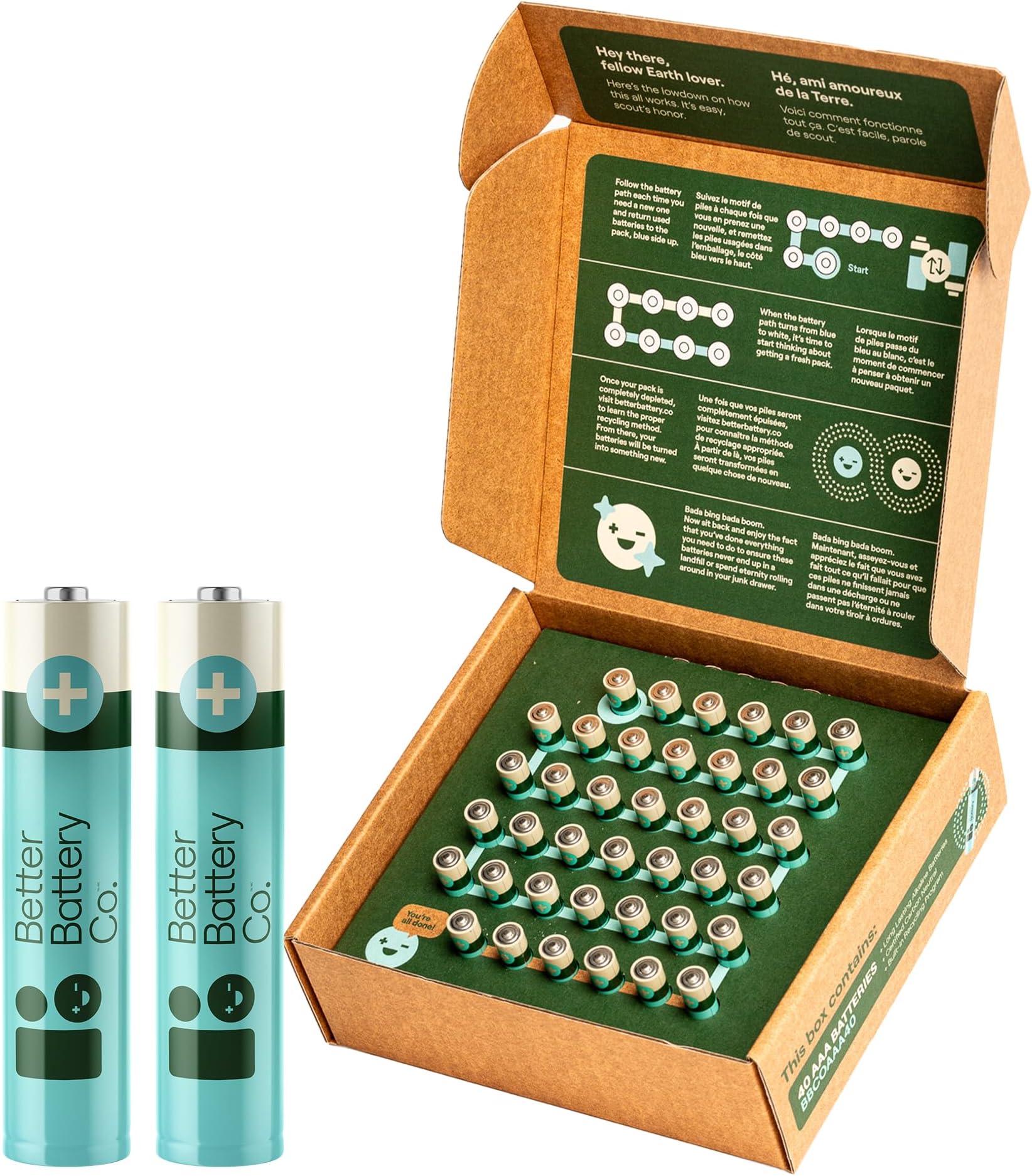 Amazon.com: Better Battery Co. Variety Pack – AAA & AA & 9V Mixed ...