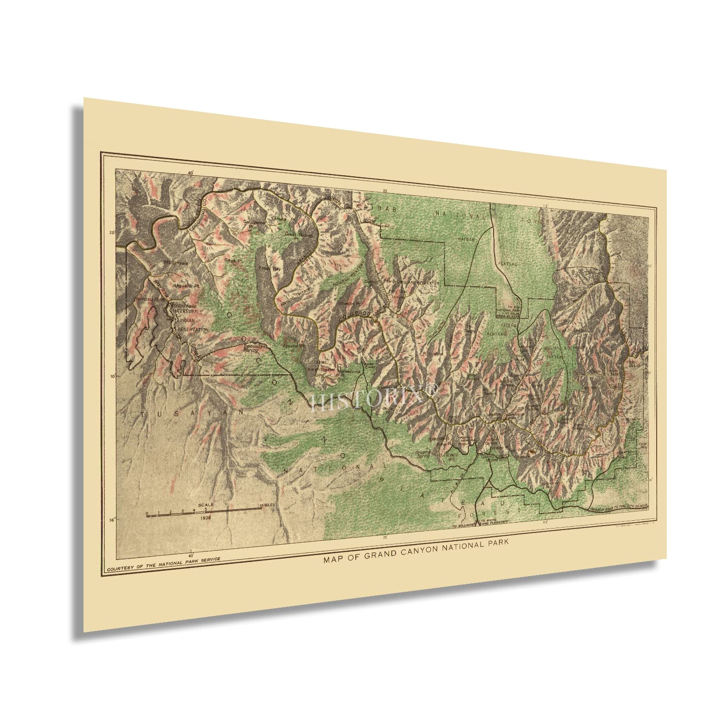 Historix Vintage 1926 Grand Canyon National Park Map 24x36 Inch ...