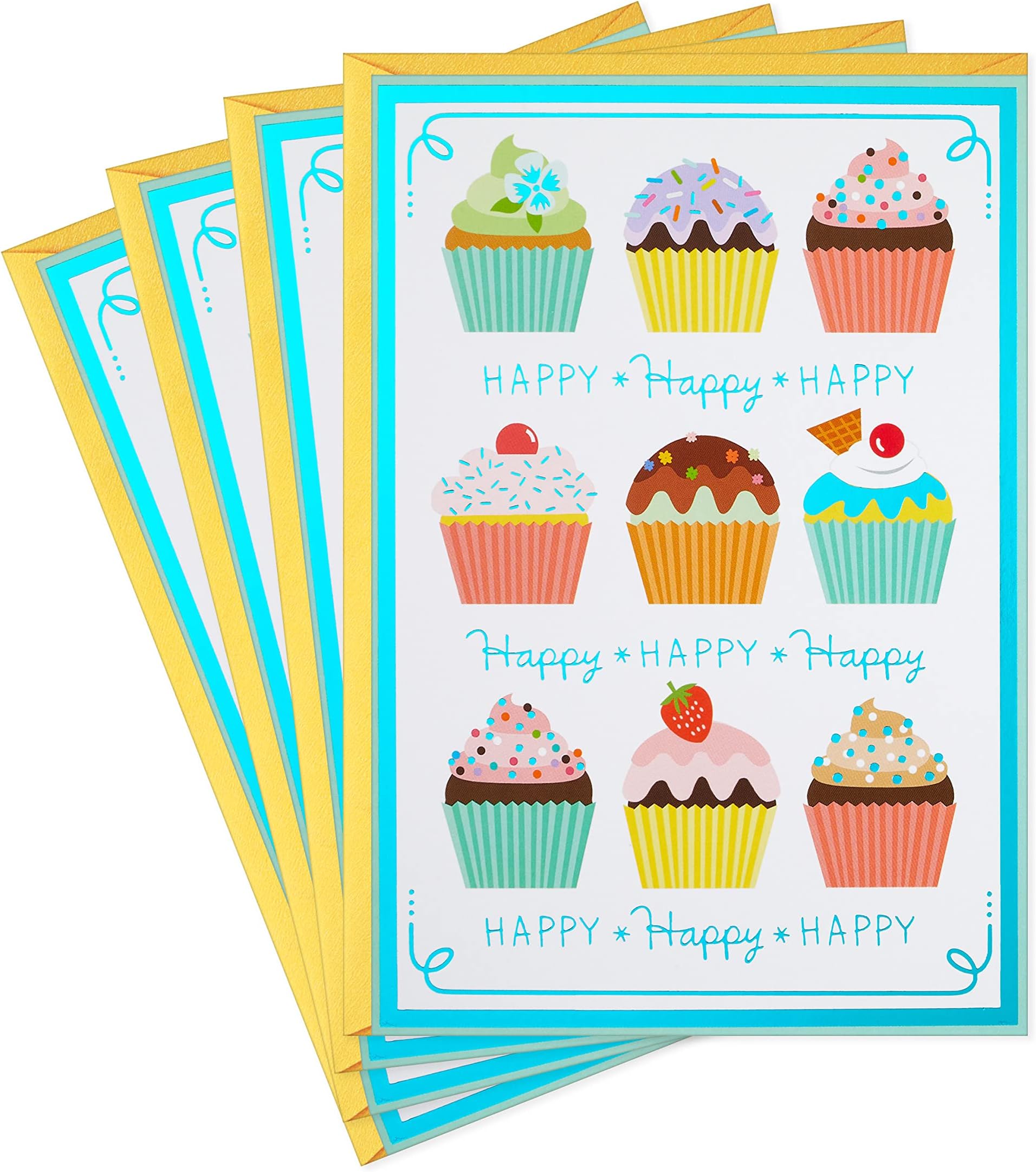 Amazon.com : Hallmark Good Mail Fun Birthday Cards (4 Cards with ...