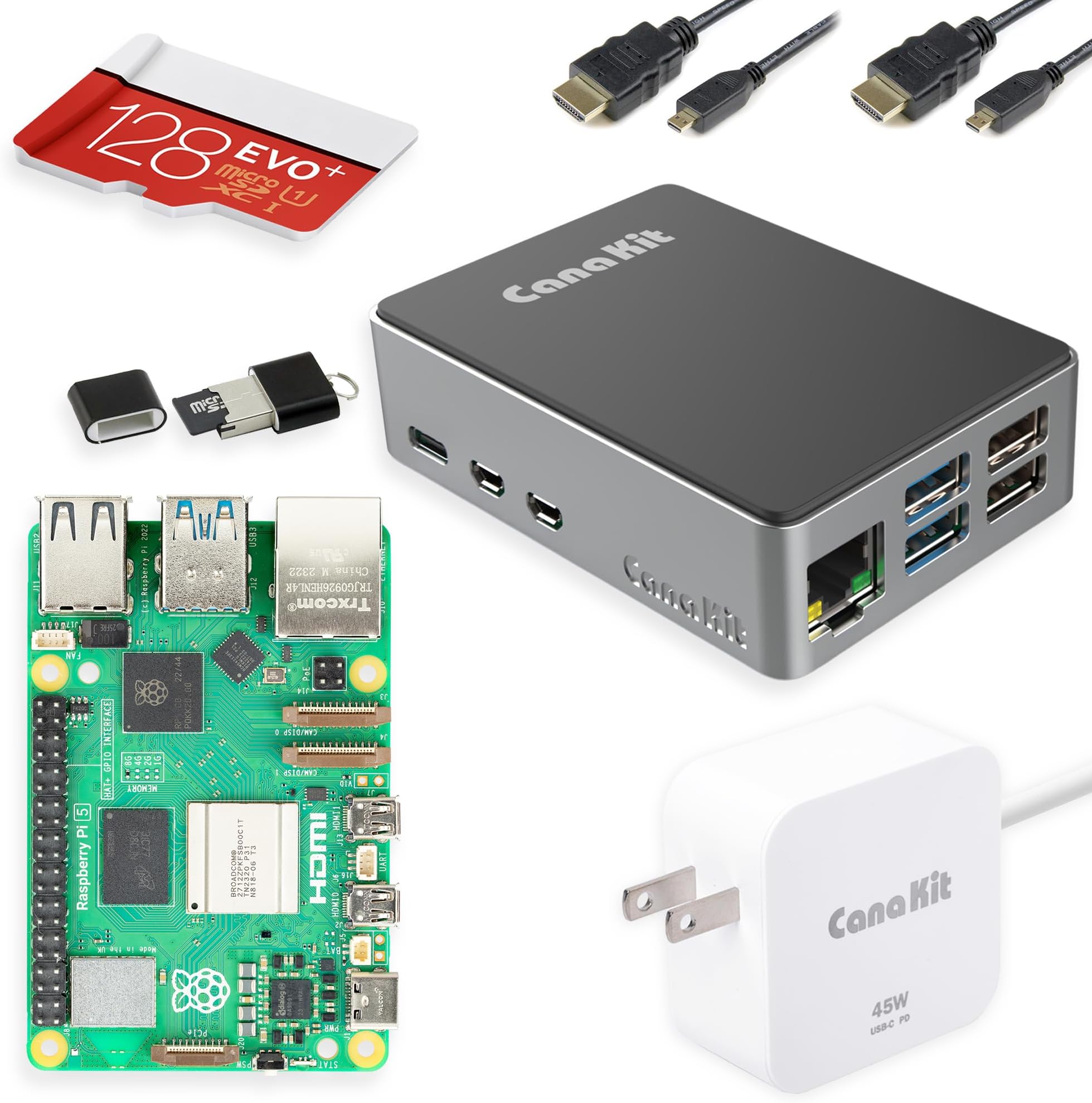 Amazon.com: CanaKit Raspberry Pi 5 Desktop PC with SSD (Fully Assembled ...