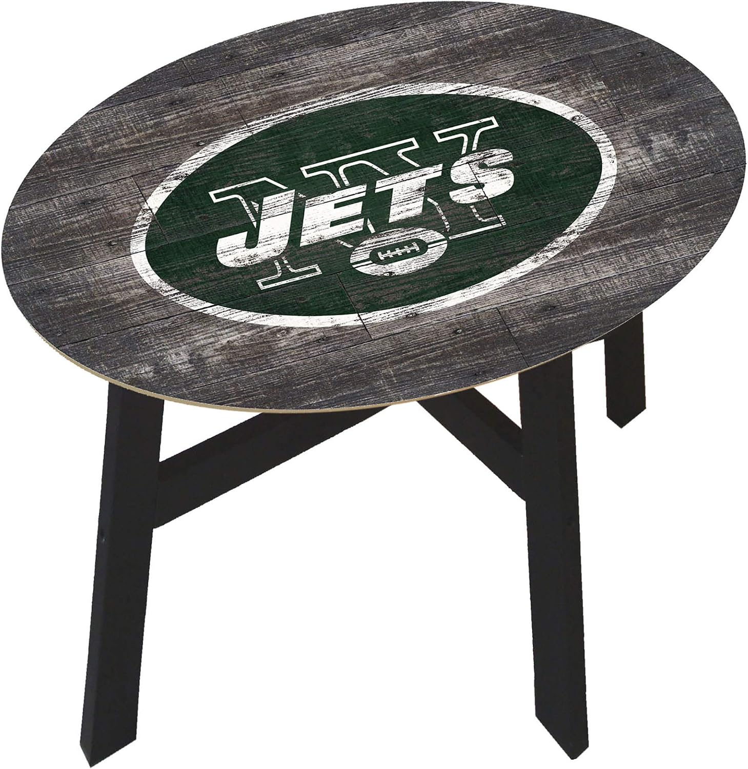 Amazon.com: Fan Creations New York Jets Distressed Wood Side Table ...