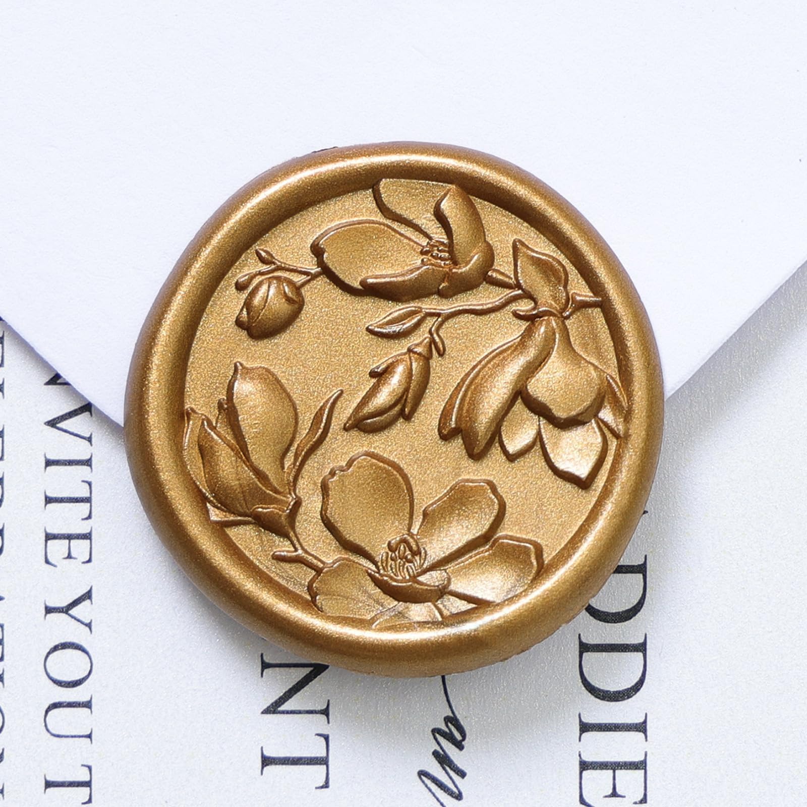 Amazon.com: Eisumy 50 Pcs Monogram C Wax Seal Stickers Antique Gold ...