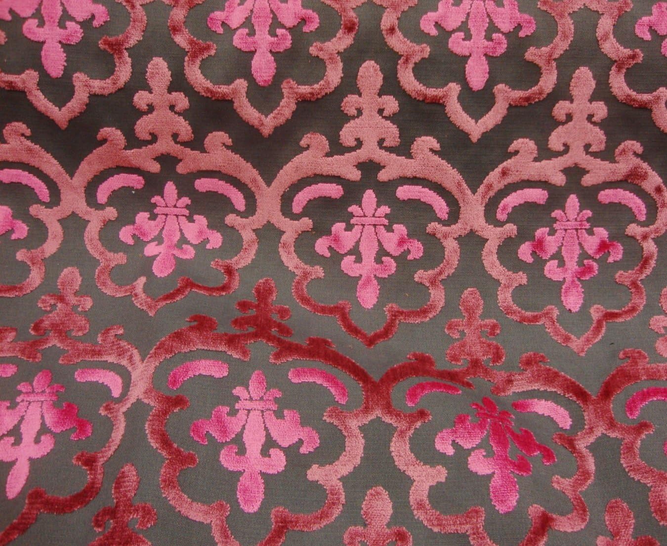 Amazon.com: Amethyst Damask Embossed Raised Velvet Upholstery Drapery ...