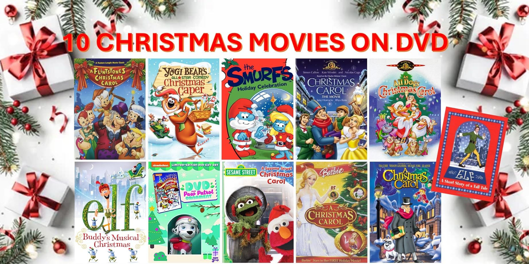 Amazon.com: Ultimate 10 Christmas Kids Movies on DVD + Bonus Elf Book ...