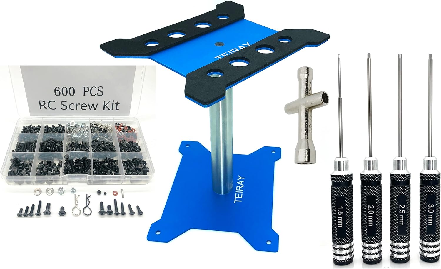 Amazon.com: TEIRAY 600PCS RC Screws Kit and RC Screwdrivers Hex Screw ...