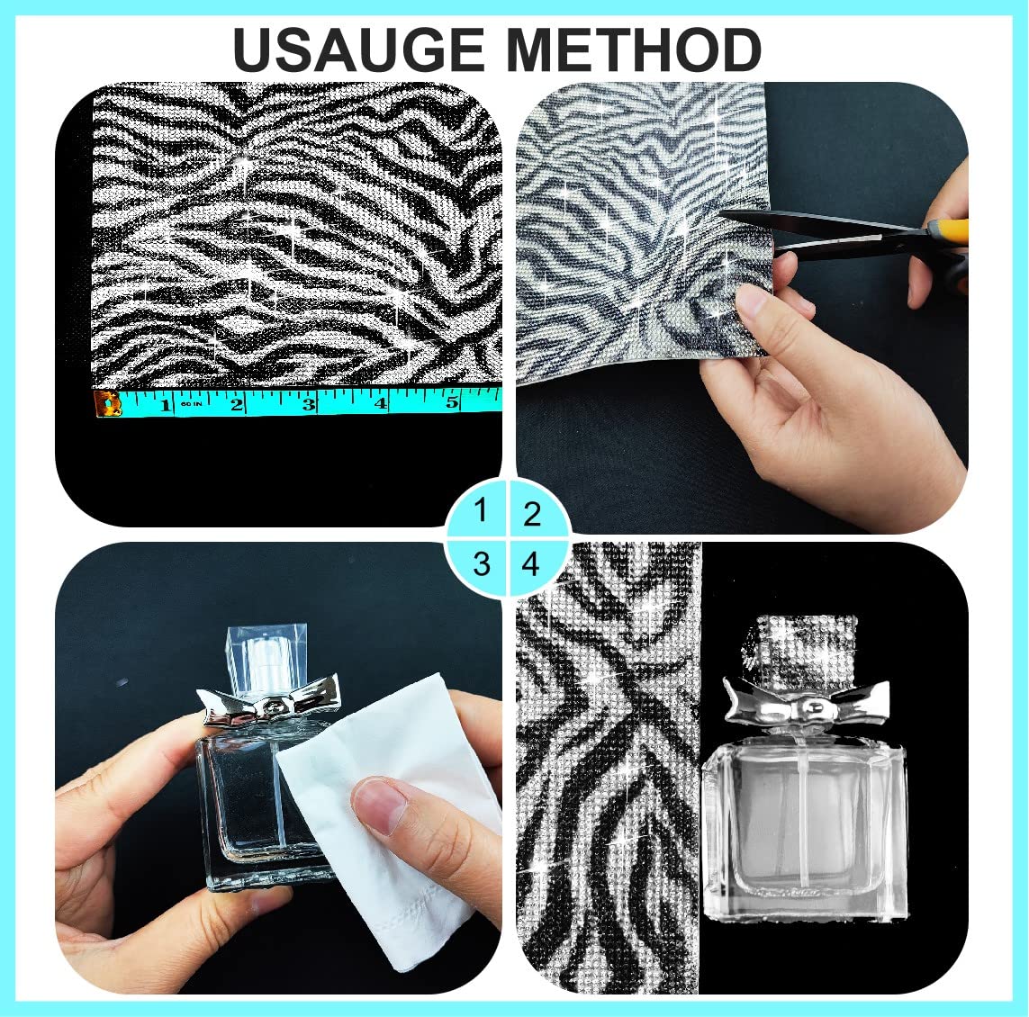 Zebra Bling Embellishments Alessandra Rich Zebra Print