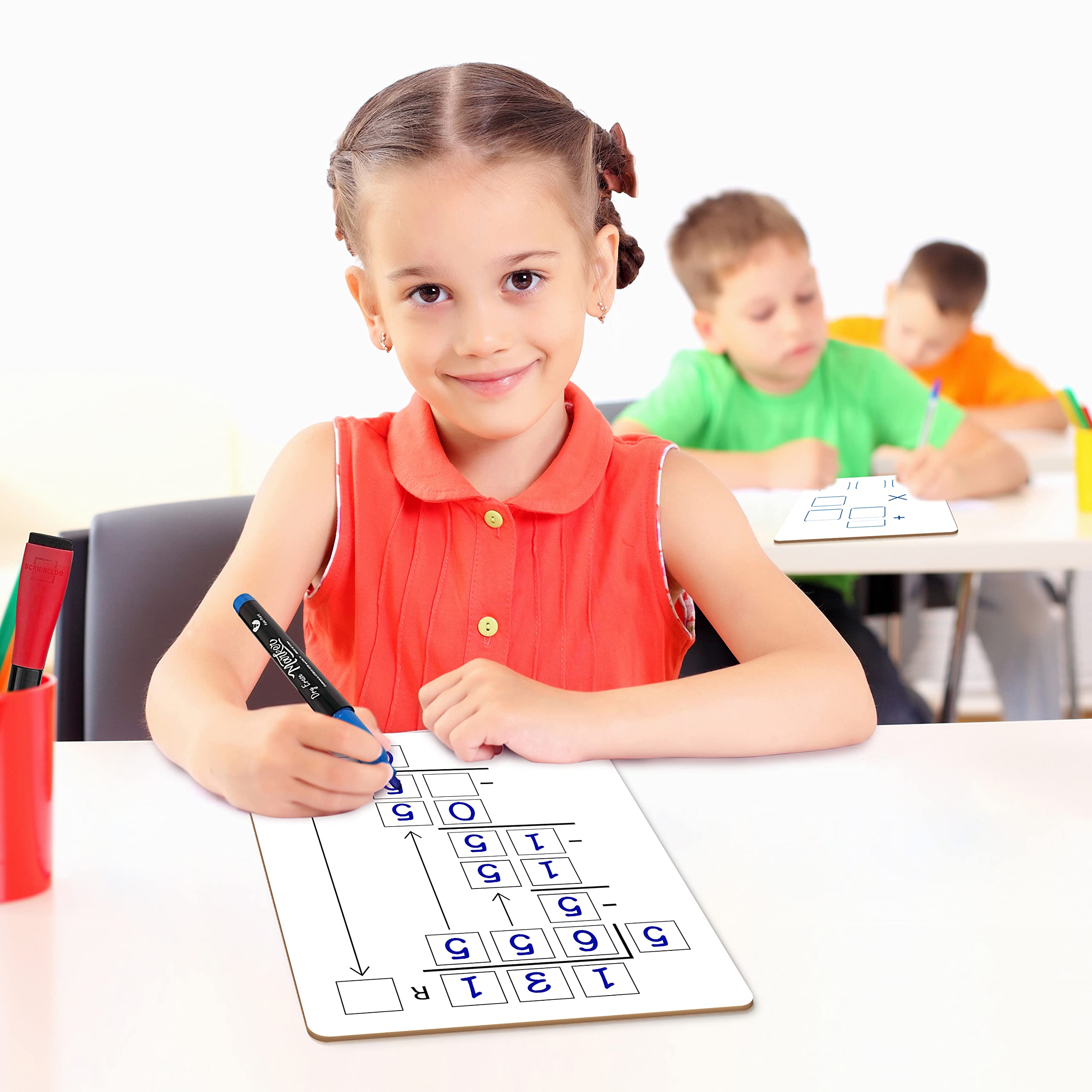 Snapklik.com : Dry Erase Multiplication & Division Board 9"x12" Double ...