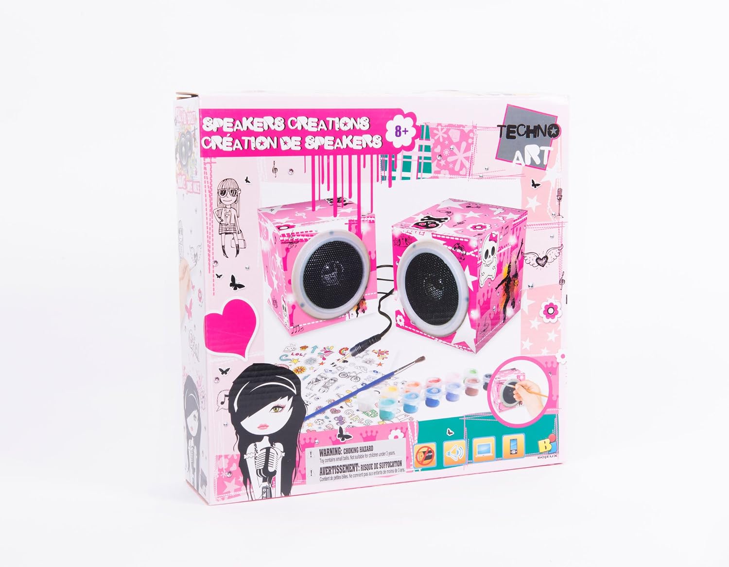 Amazon.com: Bojeux Techno Art Speakers (Girl) : Toys & Games