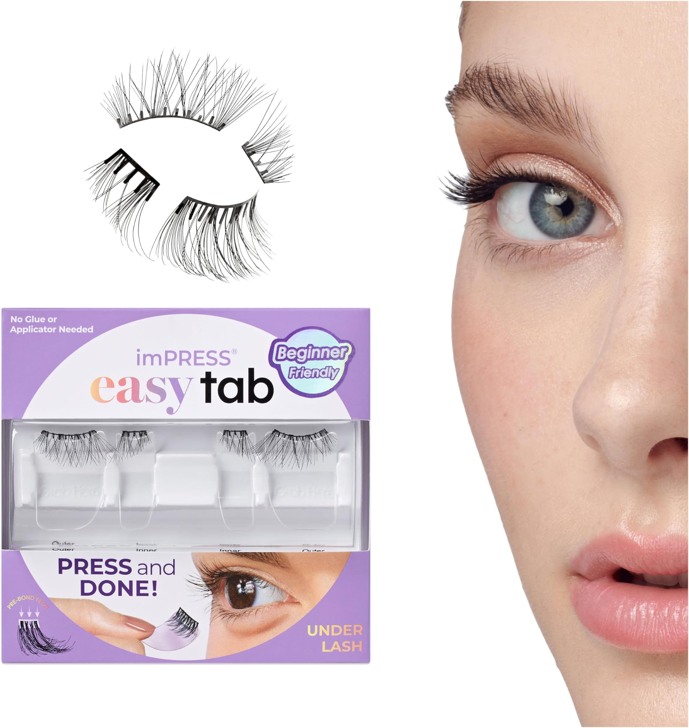 Amazon.com: KISS imPRESS Falsies Easy Tab Press On Self Adhesive ...
