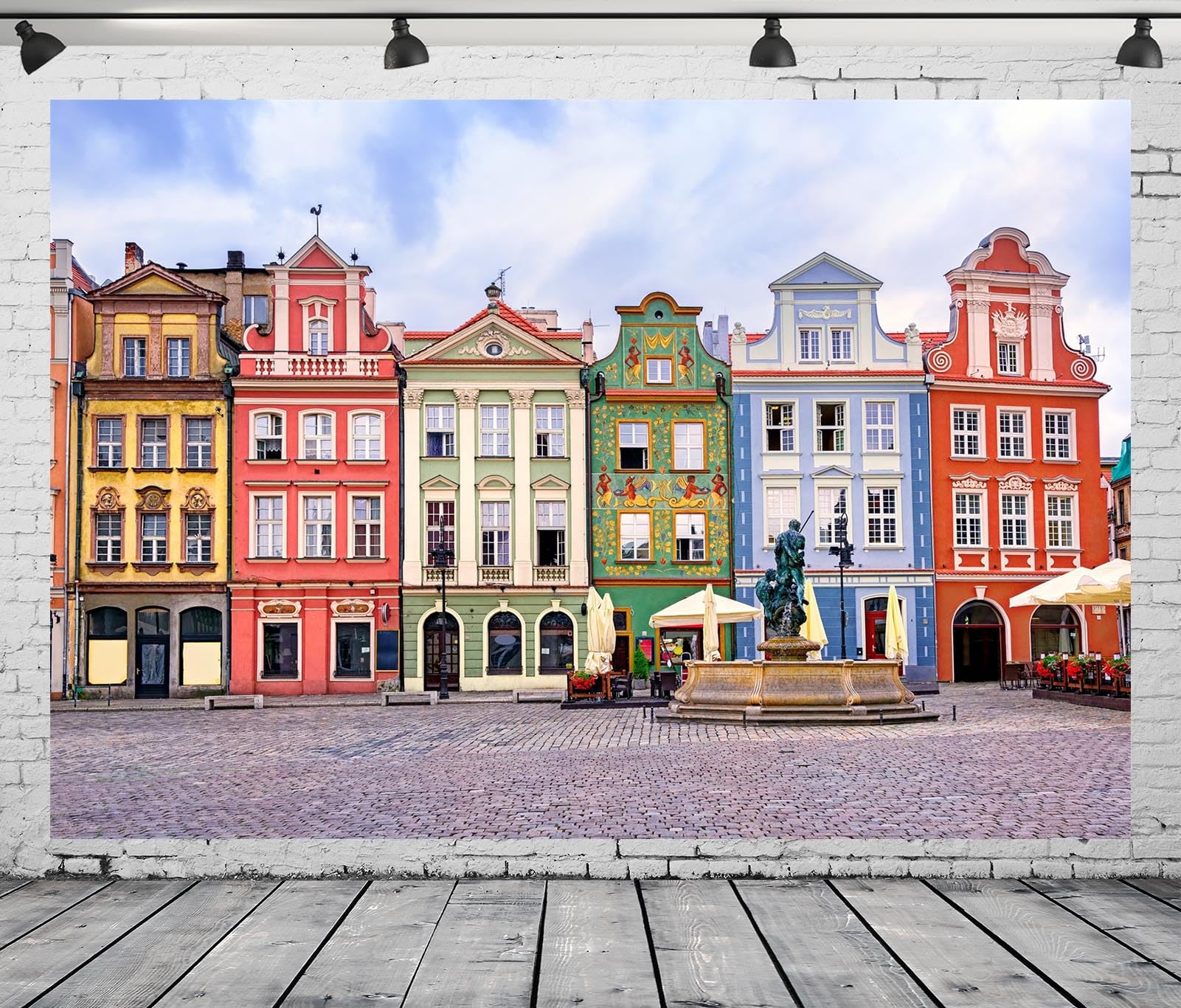 Amazon.com : CORFOTO 5x3ft Fabric Poland City Square Photography ...