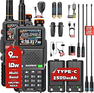 Amazon.com: BAOFENG 5RH PRO Ham Radio Handheld, 10W Baofeng Radio with GPS APRS,640 Channels ...