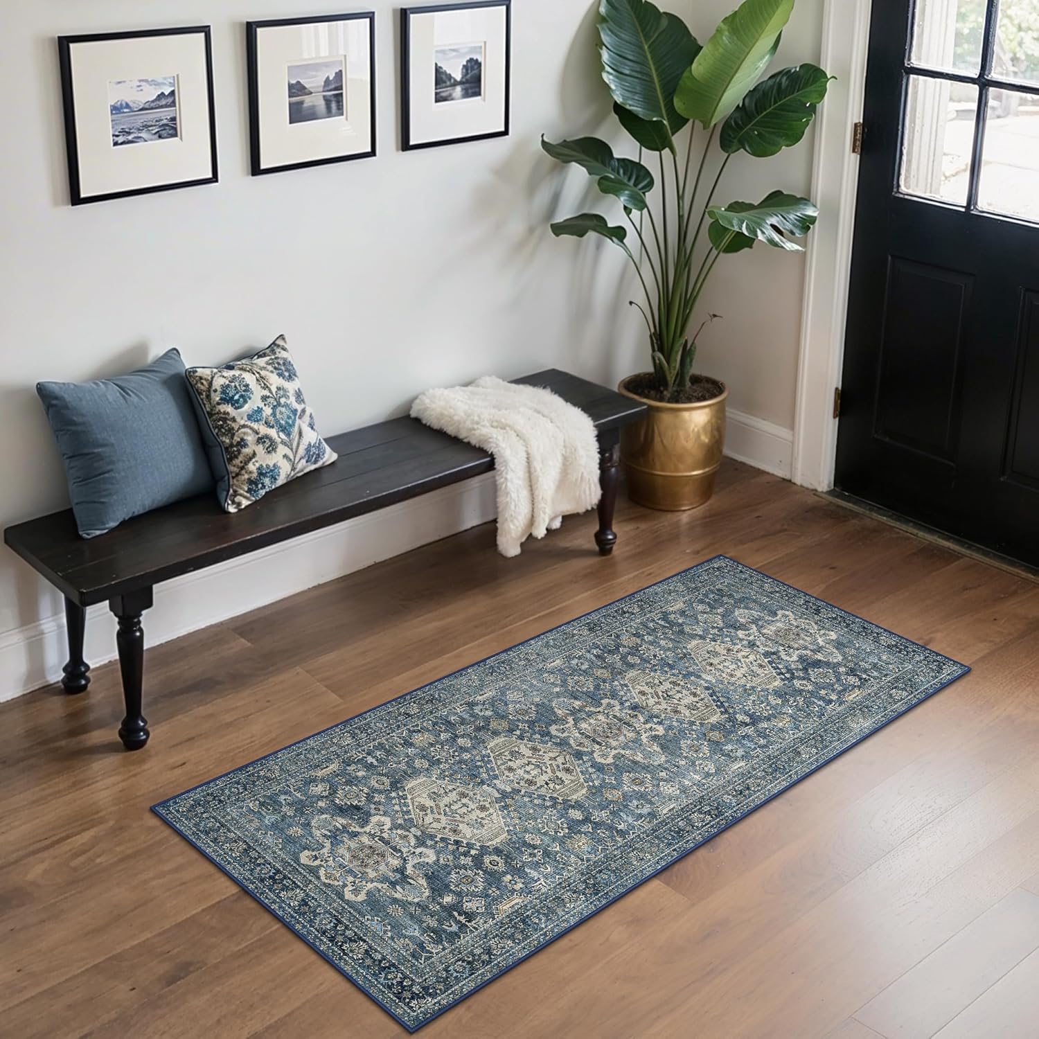 Amazon.com: Bavni Washable Runner Rug 2X5, Non Slip Runners for ...