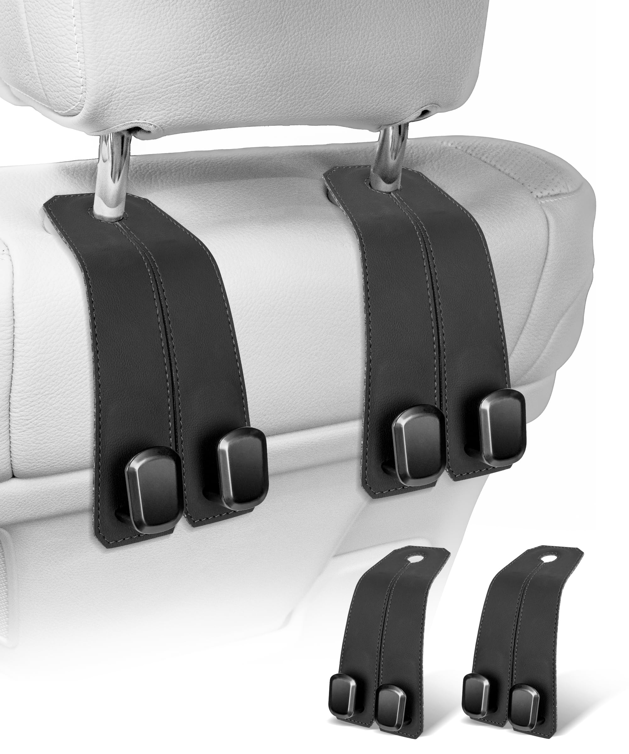 Amazon.com: VETERBONE Car Hooks for Headrest, 2PCS Car Purse Hooks ...