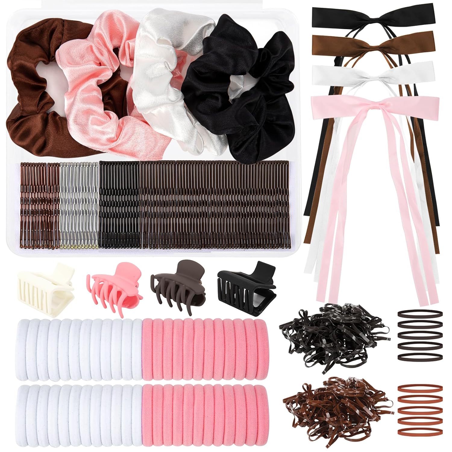 Amazon.com : 860Pcs Hair Accessories Set for Woman, Bow Hair Clips Hair ...