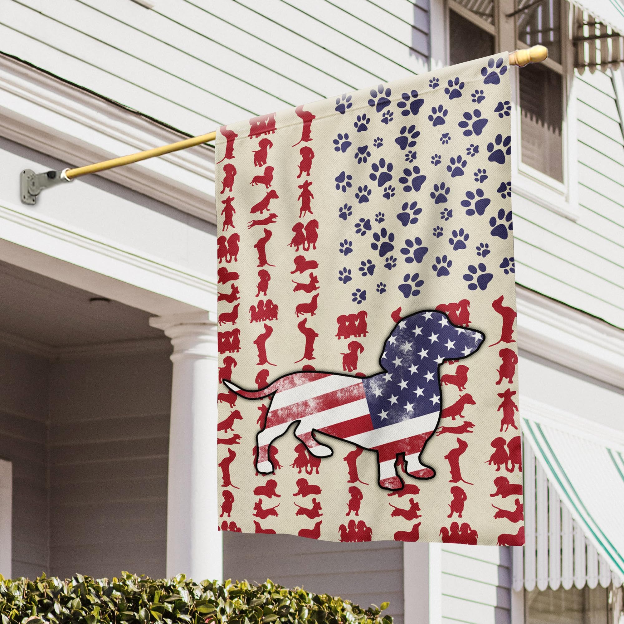 Amazon.com : FLAGWIX Patriot American Dog Flags, Dachshund Dog Lover ...