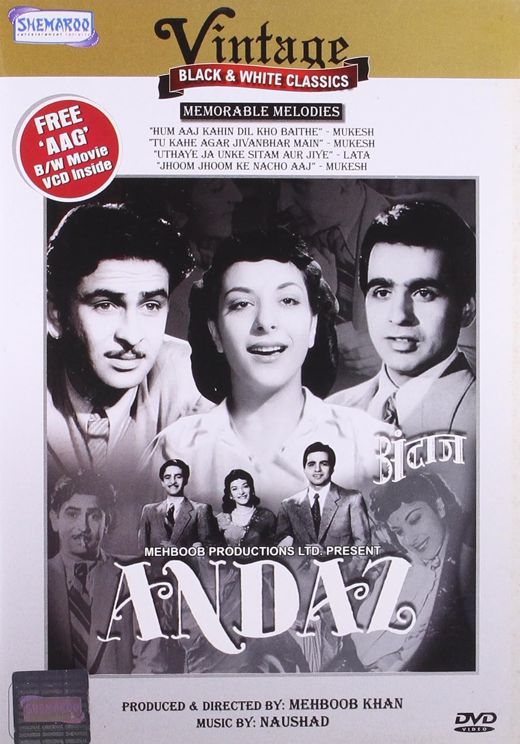 Andaaz: Amazon.in: Dilip Kumar, Raj Kapoor, V.H.Desai, Murad, Abbas ...