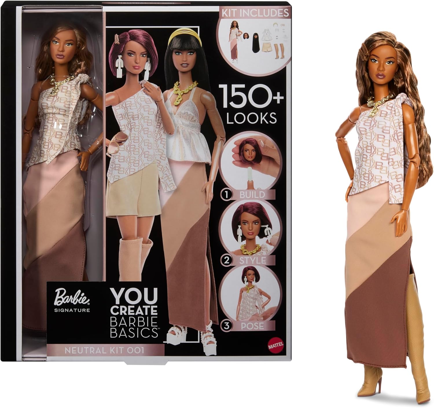 Barbie Basics You Create Neutral Kit 001 with Customizable Fashion Doll ...