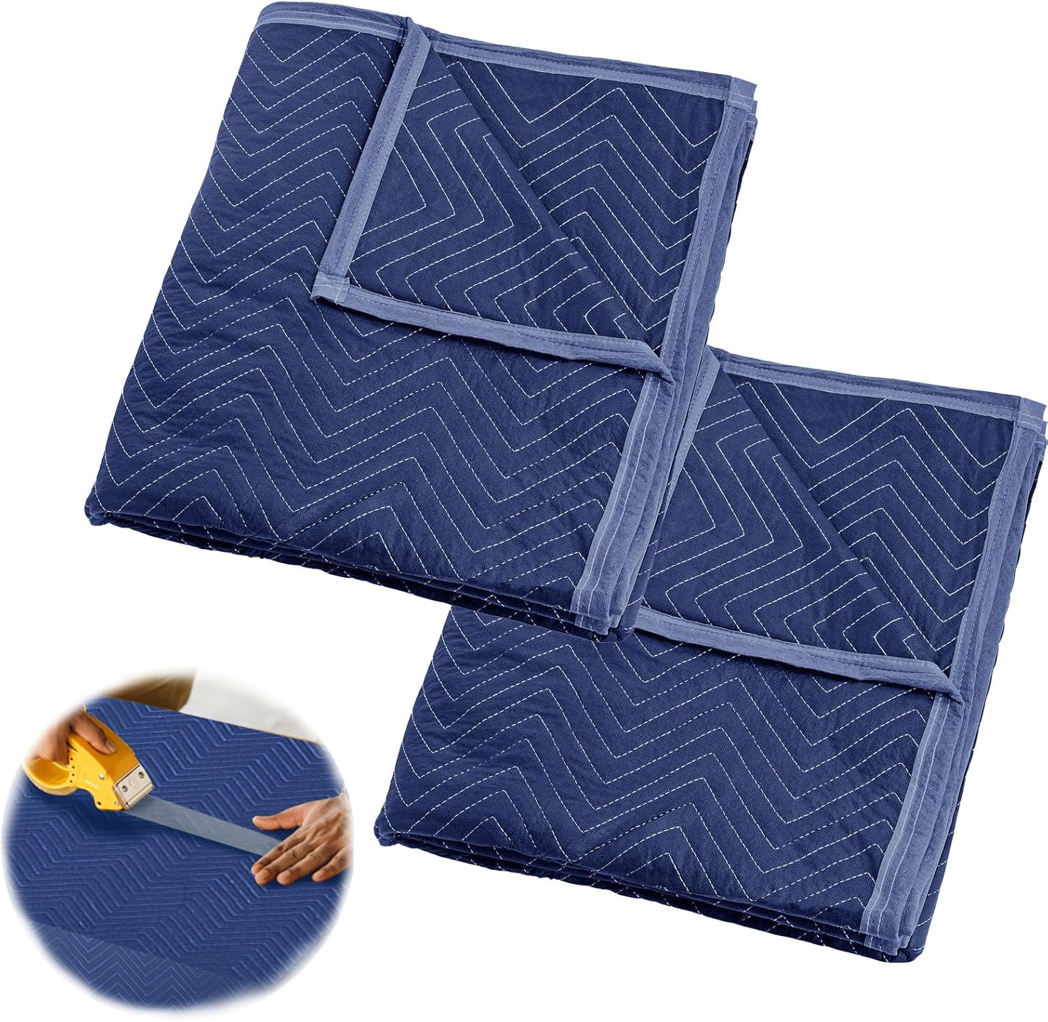 Amazon.com: 2 Pack Moving Blankets 80''x72''Heavy Duty Packing Blankets ...