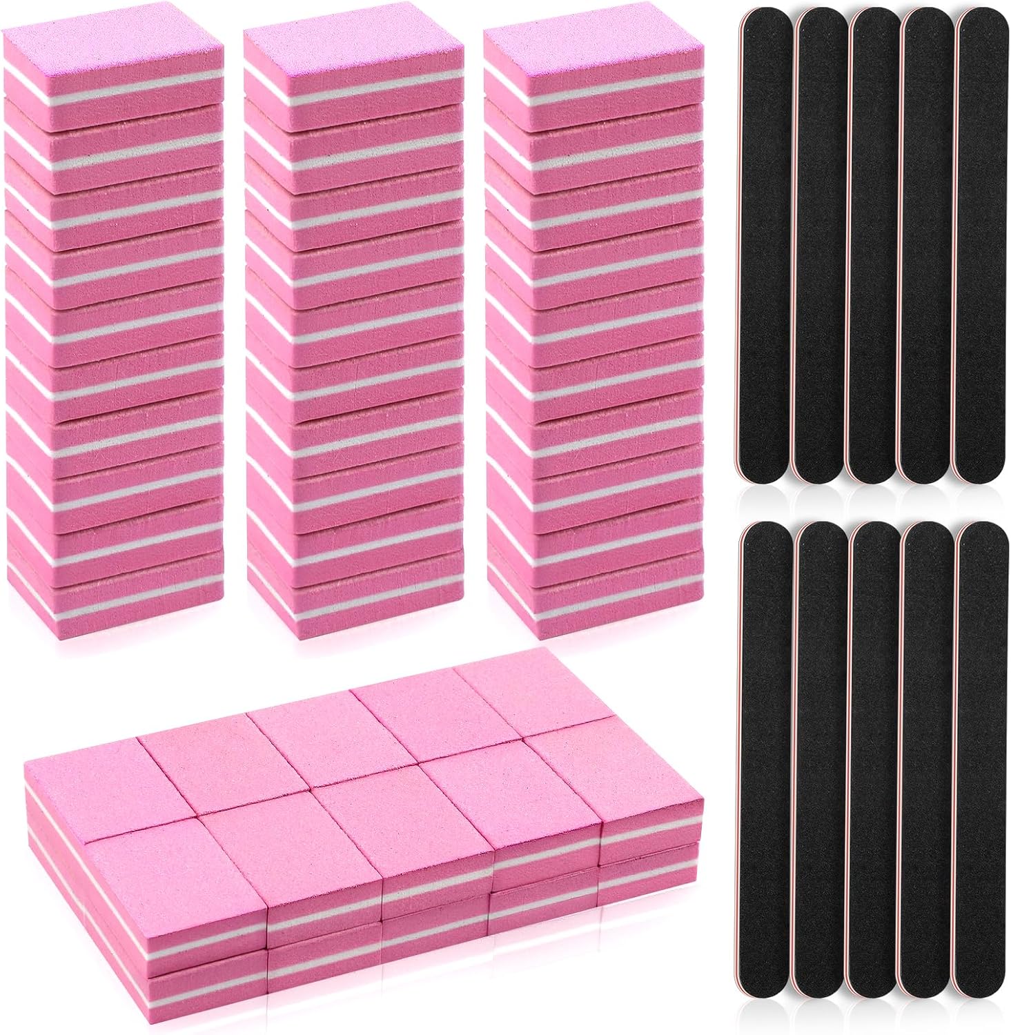 Amazon.com : 60 Pack Nail Buffer Block, Nail Buffers, Nail Files and ...