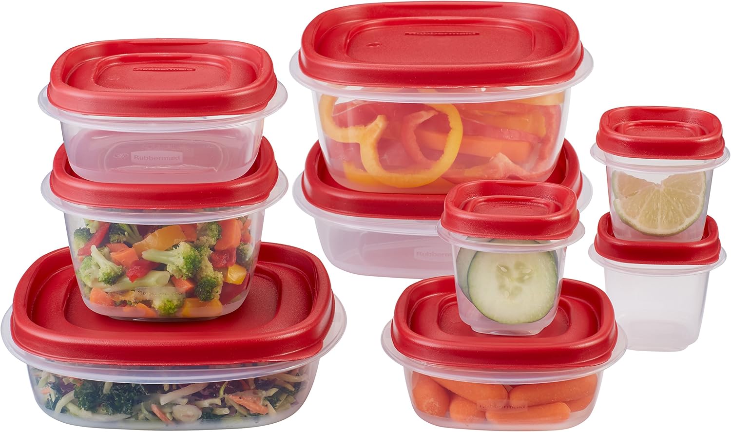 Amazon.com: Rubbermaid Easy Find Lids Food Storage-Containers, Racer ...