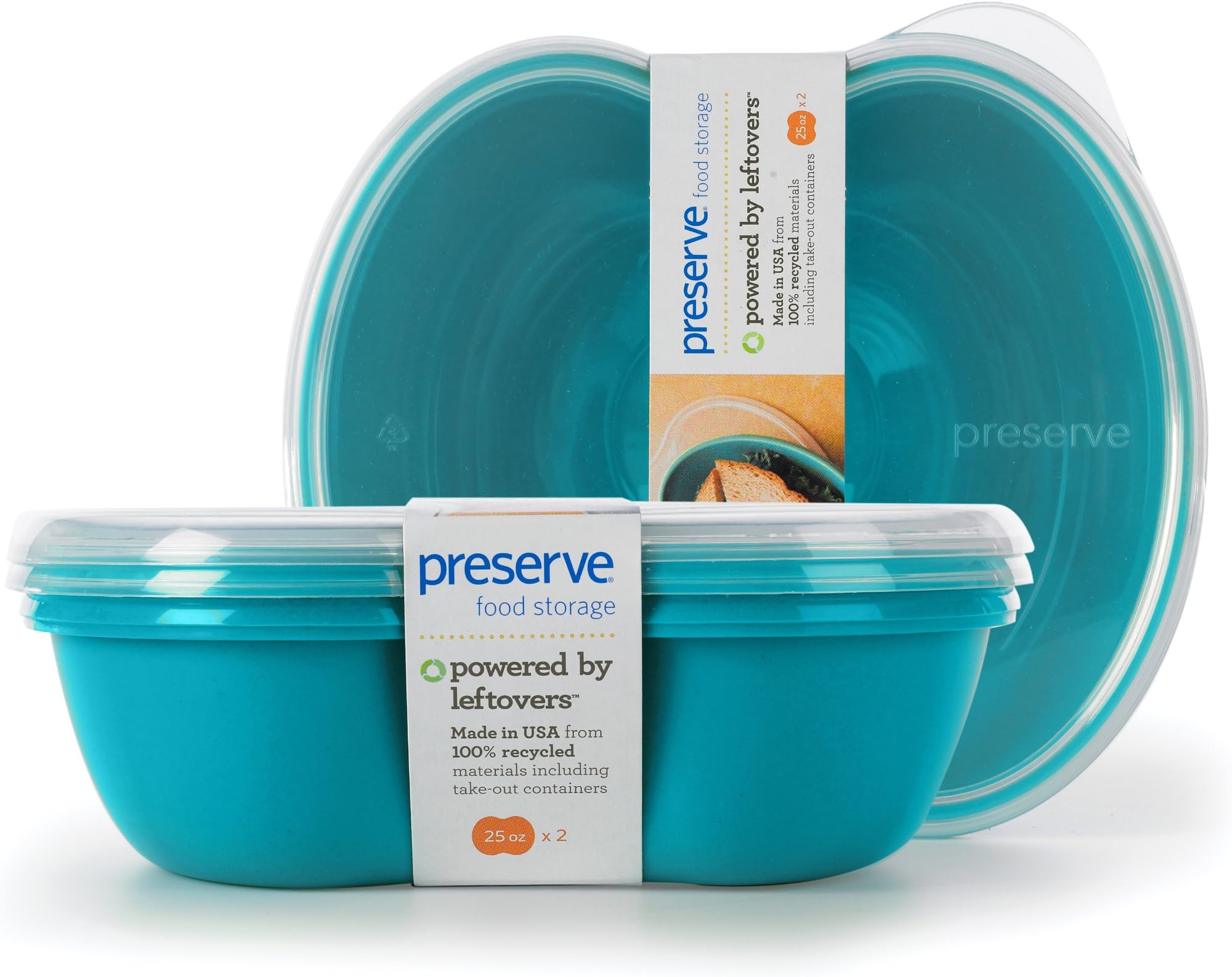 Amazon.com: Preserve Food Storage Container, Set of 2, Aqua Blue: Food ...